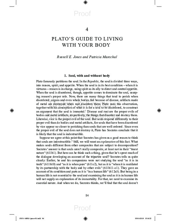 (PDF) Plato's Guide to Living with your Body | Patricia Marechal ...