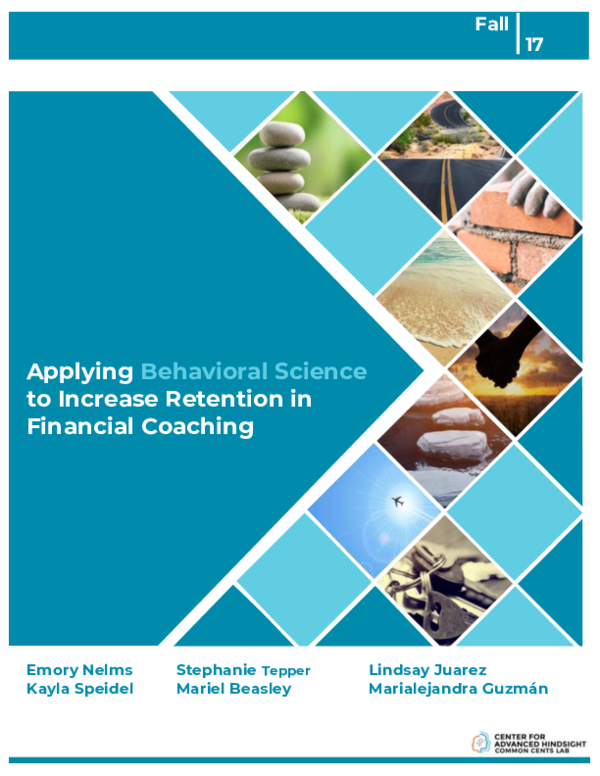 (PDF) Applying Behavioral Science to Increase Retention in Financial Coaching