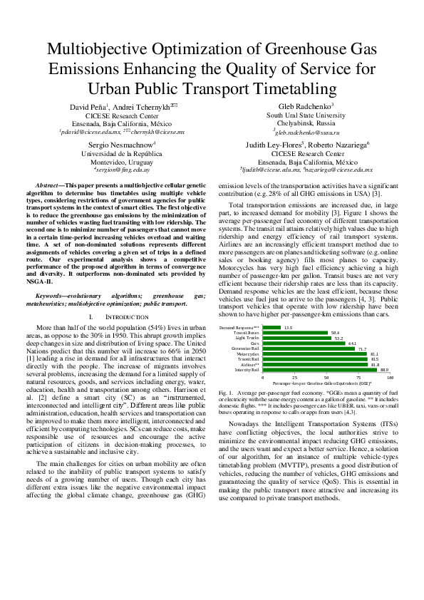 Pdf Multiobjective Optimization Of Greenhouse Gas Emissions Enhancing The Quality Of Service 