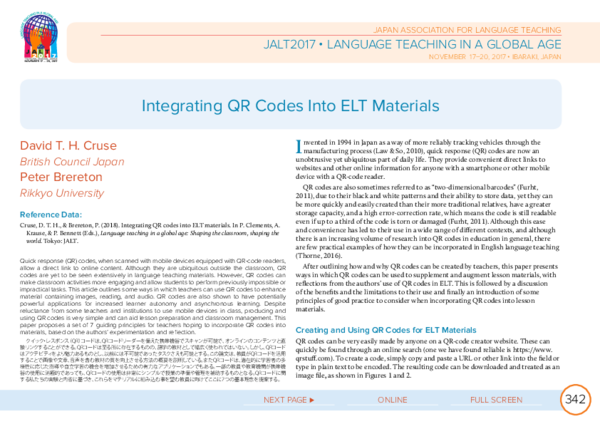 (PDF) Integrating QR Codes Into ELT Materials