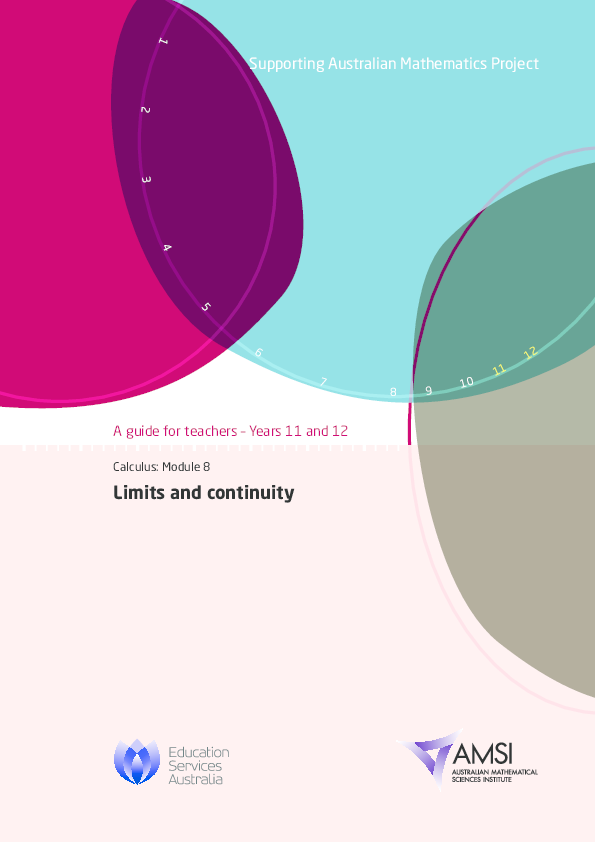 (PDF) A guide for teachers – Years 11 and 12 Supporting Australian Mathematics Project Limits ...