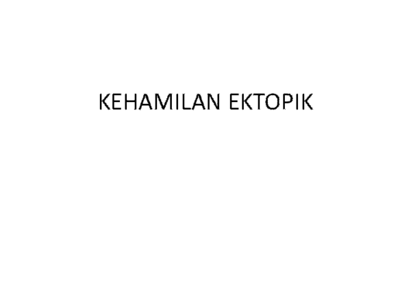 (PPT) Kehamilan ektopik
