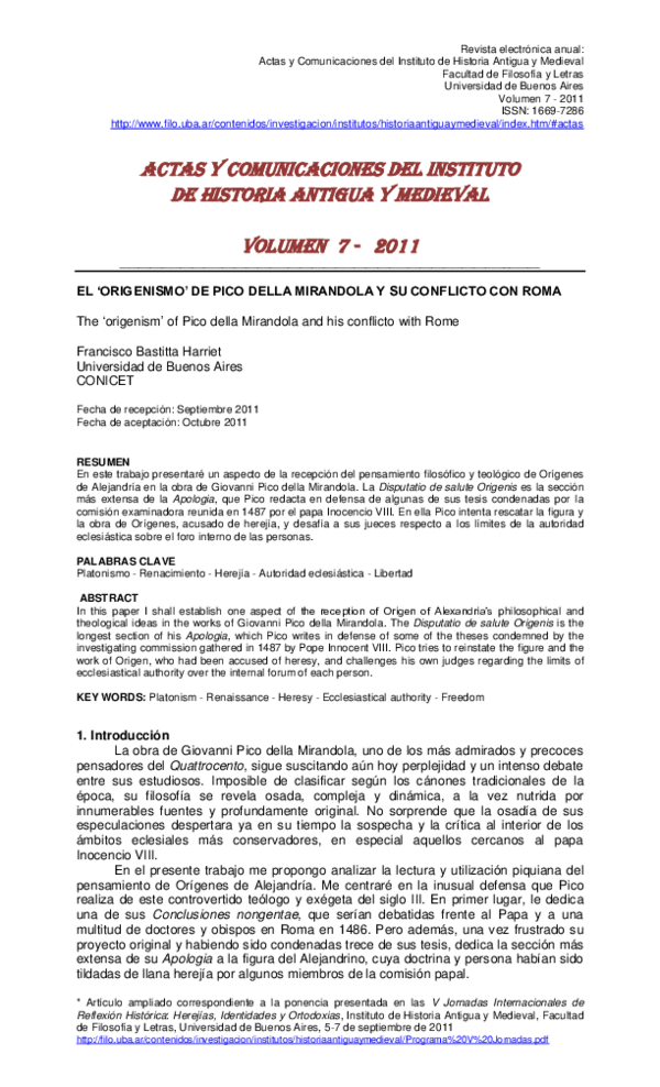 (PDF) Actas y comunicaciones Del instituto de Historia antigua y ...