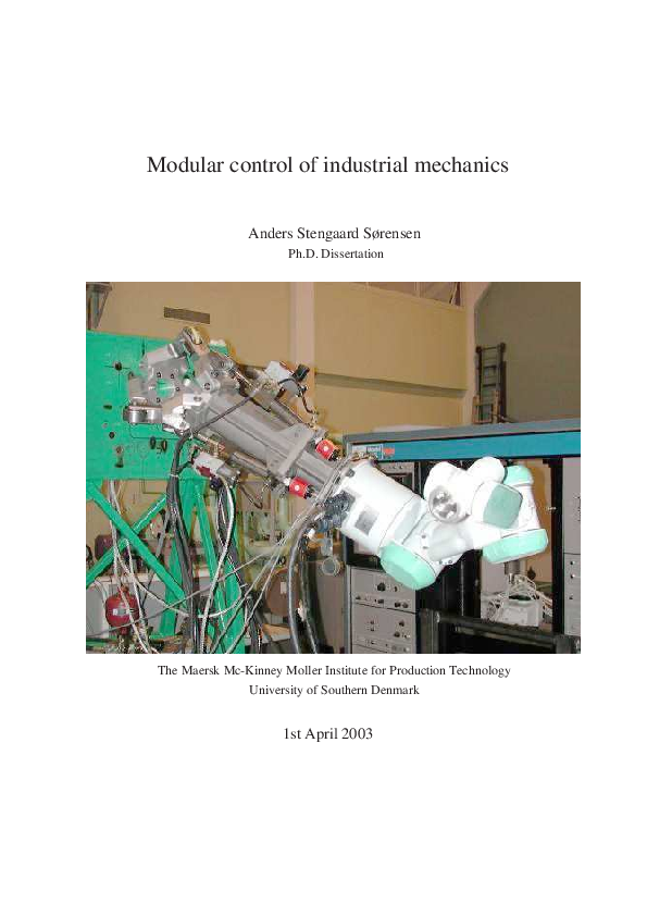 Modular control of industrial mechanics
