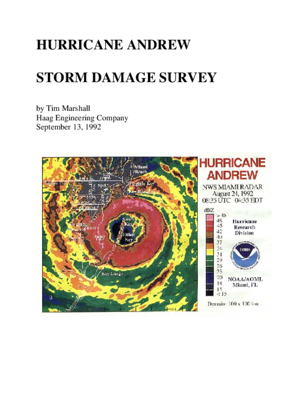 (PDF) HURRICANE ANDREW STORM DAMAGE SURVEY