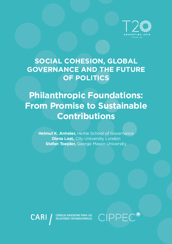 (PDF) Philanthropic Foundations: From Promise to Sustainable Contributions