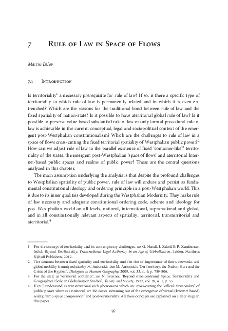 (PDF) Rule of Law in Space of Flows