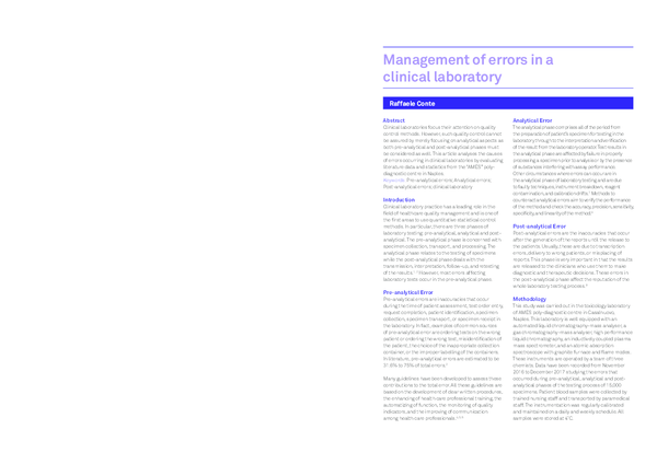 (PDF) Management of errors in a clinical laboratory