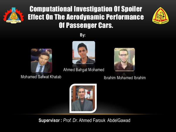 Pdf Computational Investigation Of Spoiler Effect On The Aerodynamic