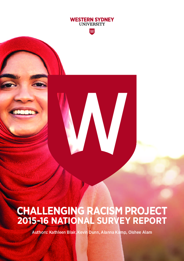 (PDF) CHALLENGING RACISM PROJECT 2015-16 NATIONAL SURVEY REPORT