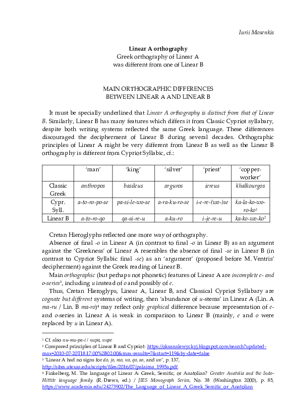 (DOC) Linear A orthography