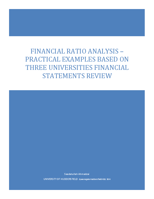 (PDF) FINANCIAL RATIO ANALYSIS – PRACTICAL EXAMPLES BASED ON THREE ...