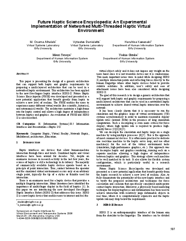 Pdf A Design And Analysis Of A Hybrid Multicast Transport Protocol For The Haptic Virtual