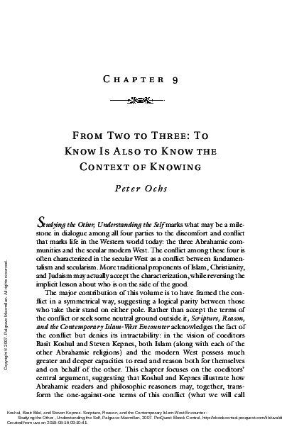 (PDF) From Two to Three: To Know is Also to Know the Context of Knowing