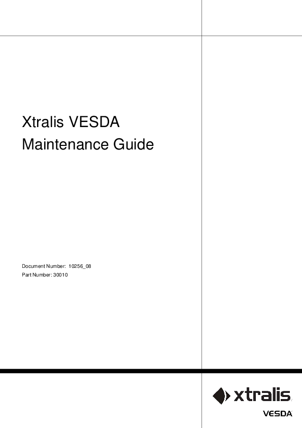 (PDF) Xtralis VESDA Maintenance Guide