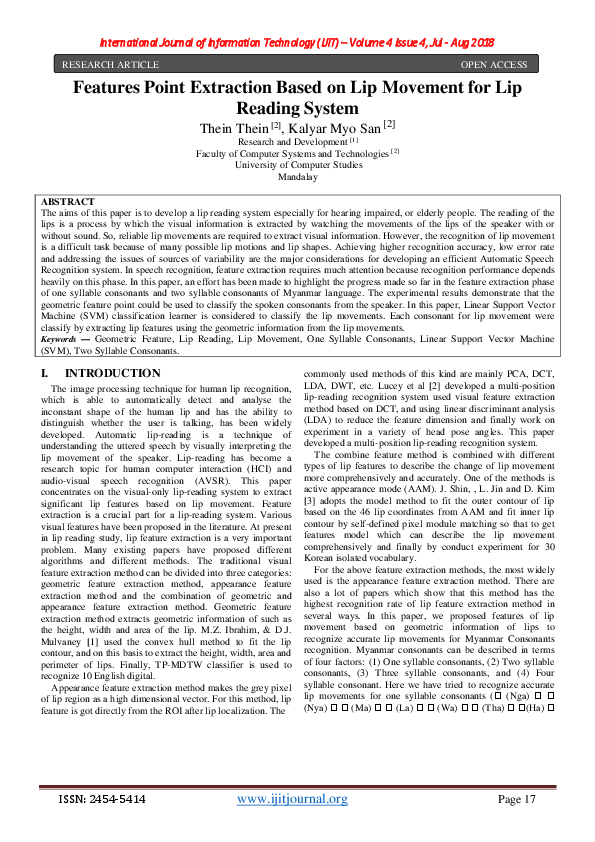 (PDF) [IJIT-V4I4P3]:Thein Thein, Kalyar Myo San
