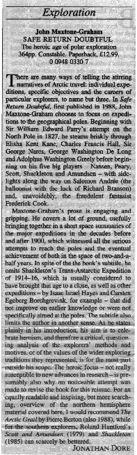 (PDF) Review in the Times Literary Supplement of "Safe Return Doubtful ...