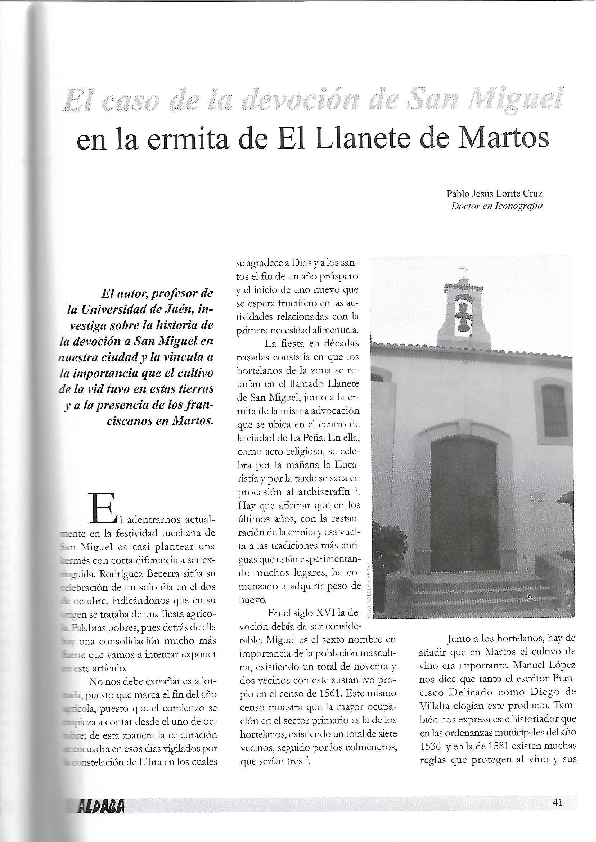 (PDF) El caso de la devoción de San Miguel en la ermita del Llanete de ...