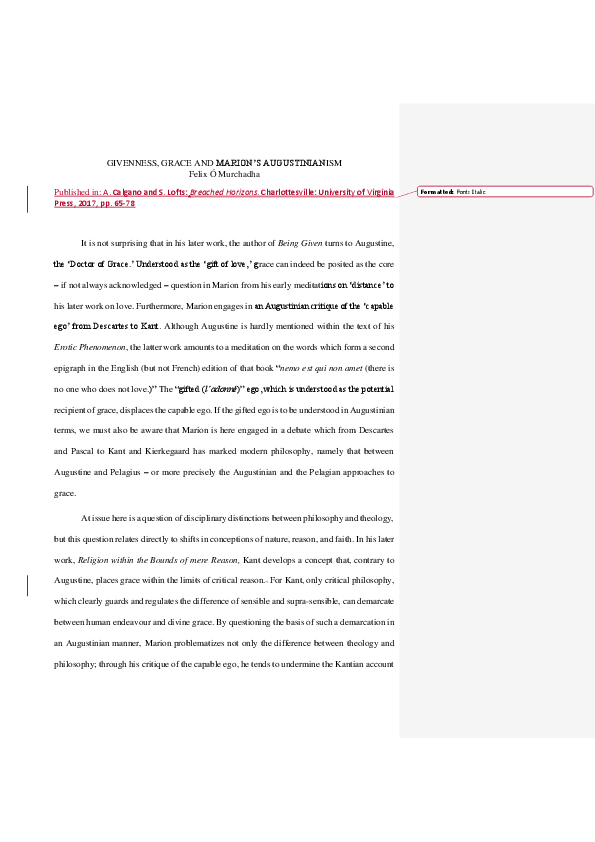 (PDF) Givenness Grace and Marions Augustinianism.pdf
