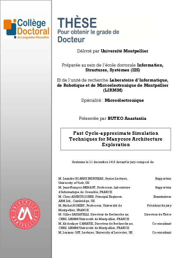 Fast Cycle Approximate Simulation Techniques For Manycore Architecture Exploration 7669