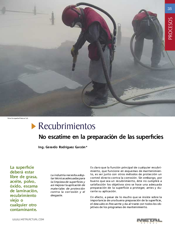 (PDF) Procesos de Recubrimientos