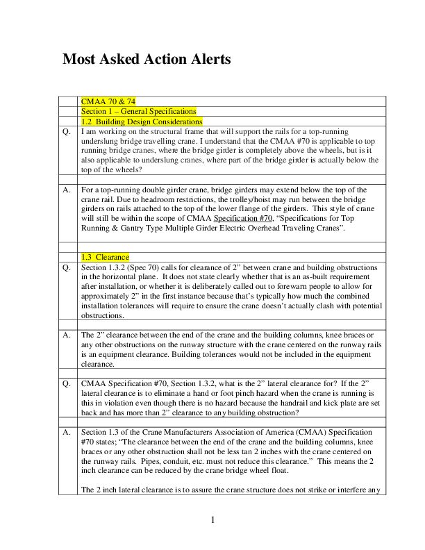 (PDF) Most Asked Action Alerts