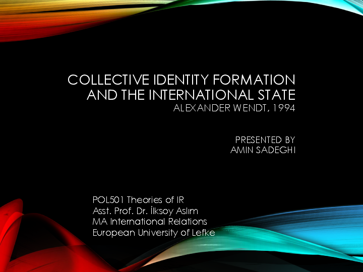 (PPT) Collective Identity Formation and The International State by ...