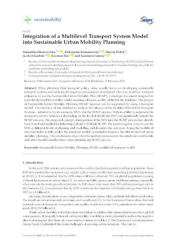 (PDF) Integration of a Multilevel Transport System Model into ...