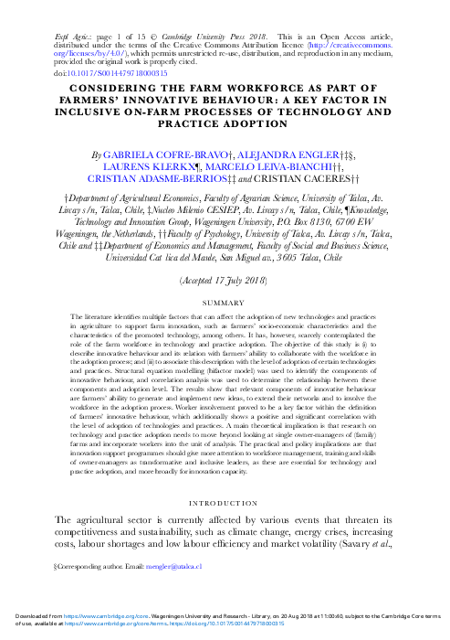 (PDF) Evaluating the effects of interactive innovations at farm level: the potential of FADN ...