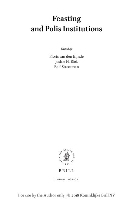 (PDF) Feasting in Early Iron Age Attika: The Evidence from the Site of ...