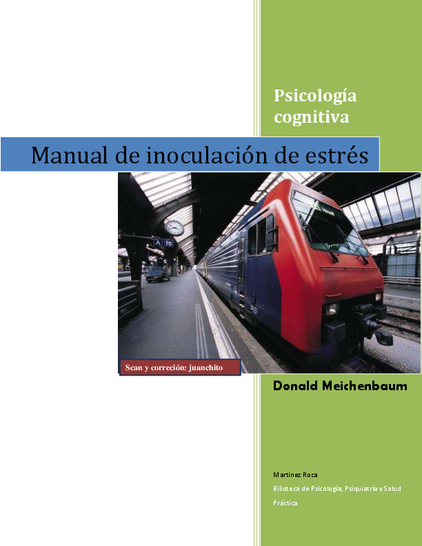 (PDF) Psicología cognitiva Donald Meichenbaum