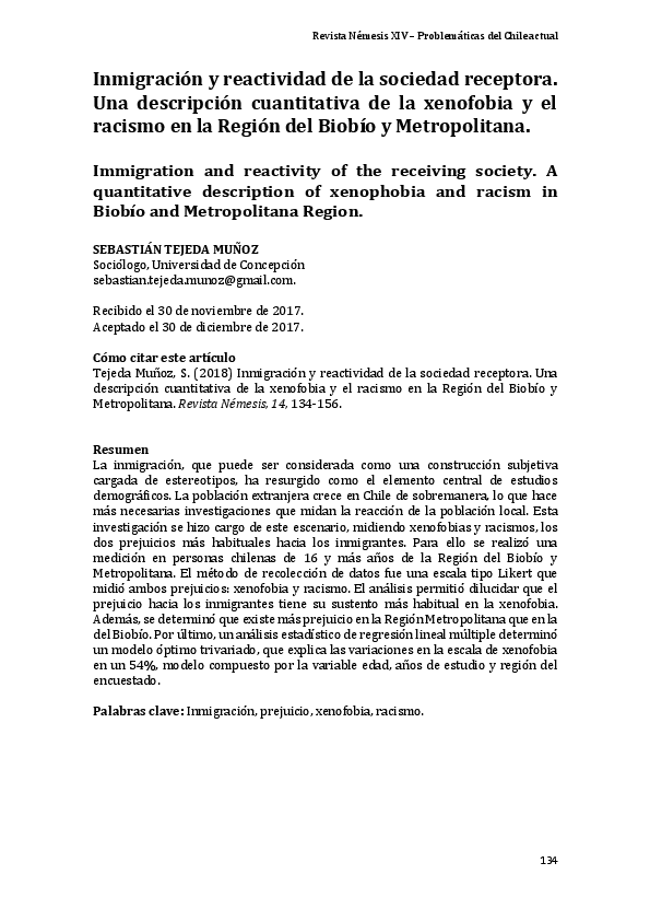 (PDF) 6. Inmigración y reactividad de la sociedad receptora. Una ...