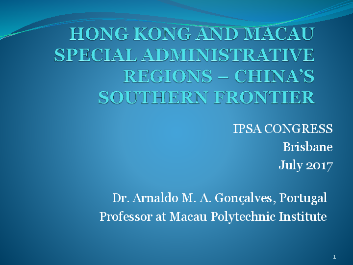 (PPT) HONG KONG AND MACAU SPECIAL ADMINISTRATIVE REGIONS - CHINA'S ...