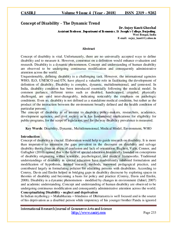 PDF Concept Of Disability The Dynamic Trend International pdf-concept-of-disability-the-dynamic-trend-international