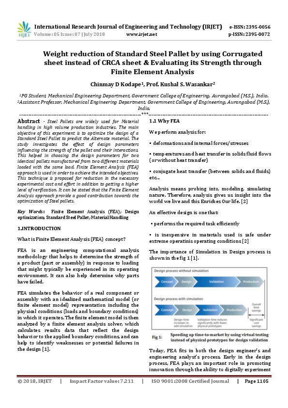 (PDF) Weight reduction of Standard Steel Pallet by using Corrugated ...