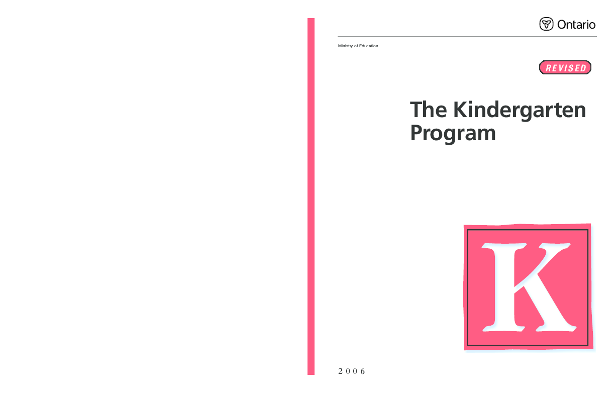 (PDF) The Kindergarten Program
