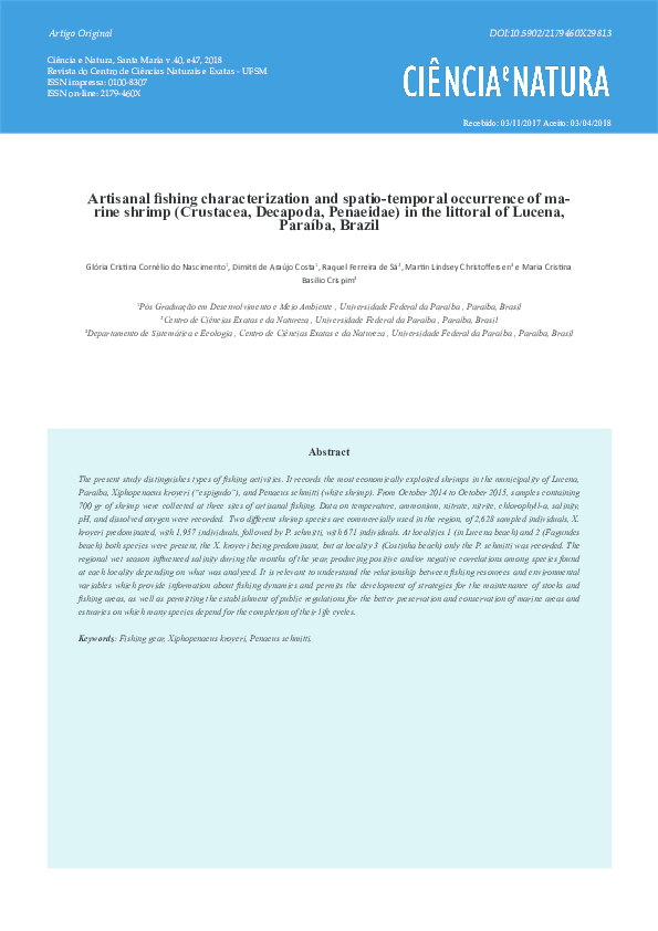 (PDF) Composition and Abundance of Shrimp Species (Penaeidea and ...