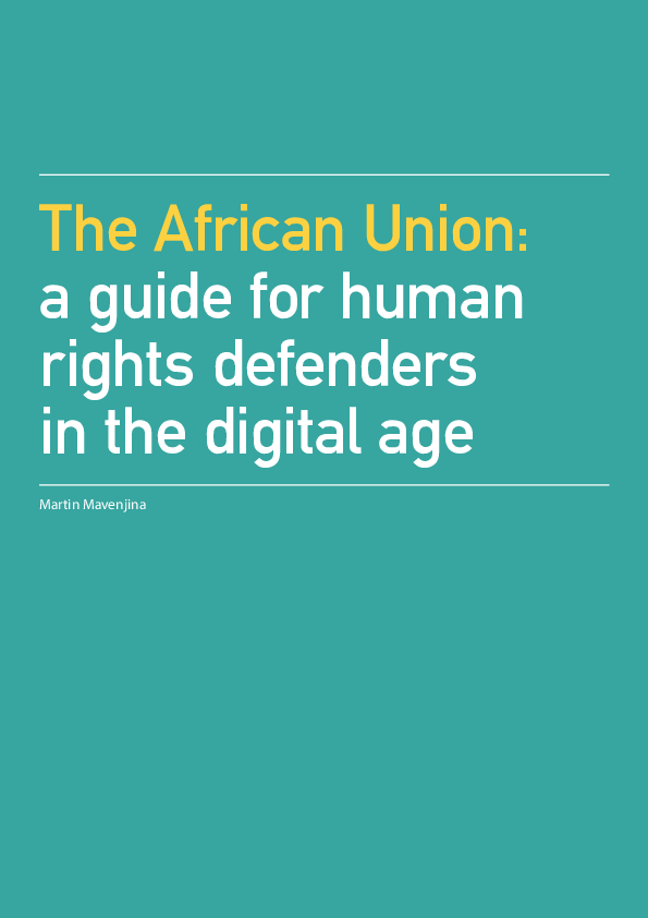 (PDF) The African Union: a guide for human rights defenders in the ...