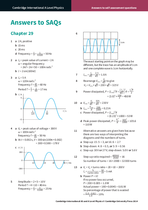 (PDF) Answers to self-assessment questions Cambridge International A ...