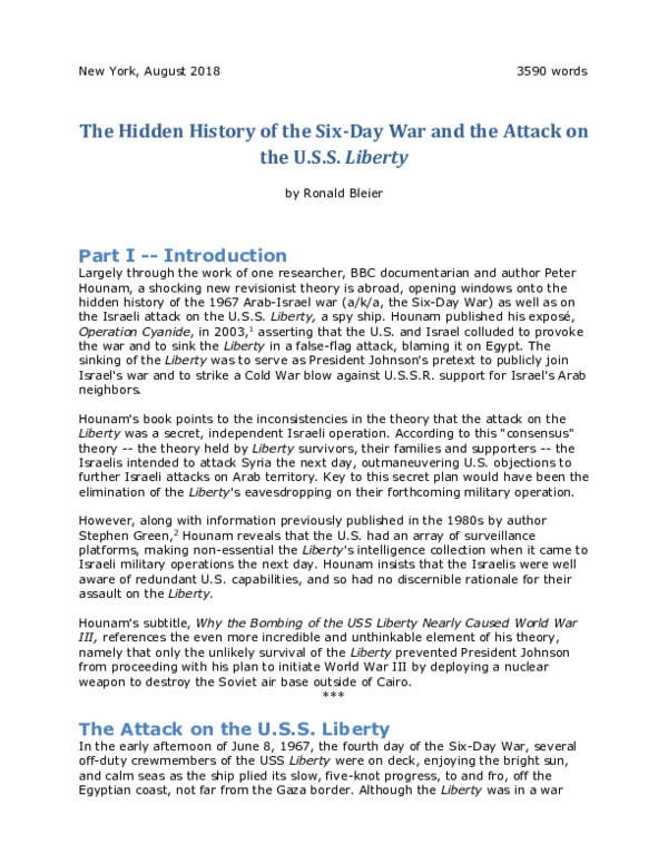 (DOC) The Hidden History of the Six-Day War and the Attack on the U.S.S ...