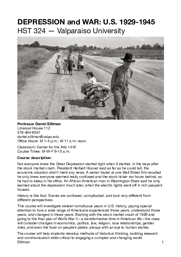 (PDF) Great Depression and World War II