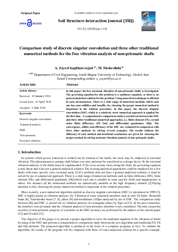(PDF) Comparison study of discrete singular convolution and three other traditional numerical ...