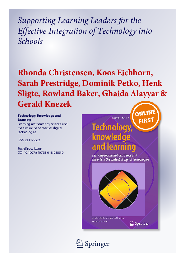 (PDF) Supporting Learning Leaders for the Effective Integration of ...