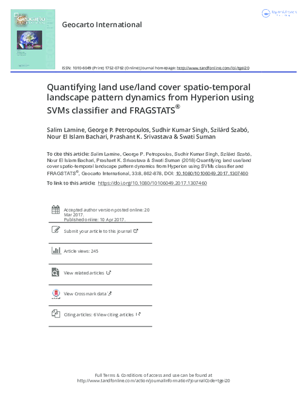 (PDF) Quantifying land use/land cover spatio-temporal landscape pattern ...