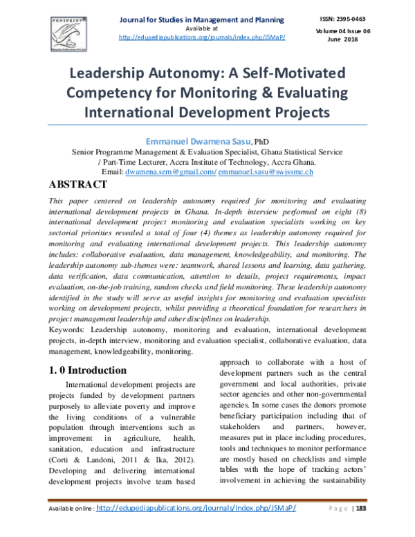 (PDF) Journal for Studies in Management and Planning Leadership ...