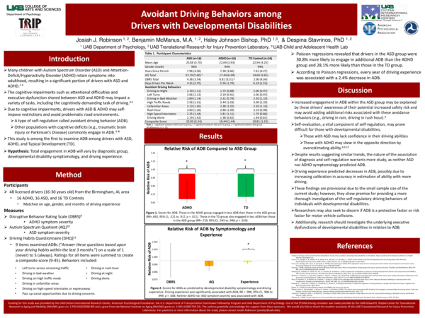 (PDF) Avoidant Driving Behaviors among Drivers with Developmental ...