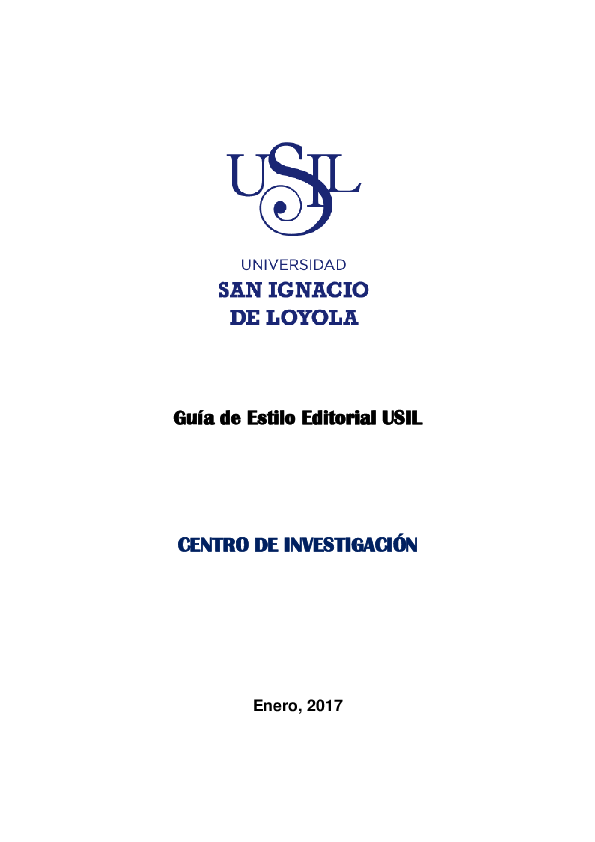 (PDF) Guía de Estilo Editorial USIL CENTRO DE INVESTIGACIÓN