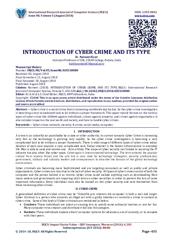 Types Of Cyber Crime