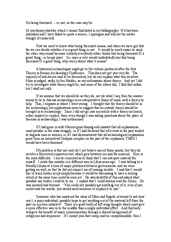 (DOC) On being theorised.doc