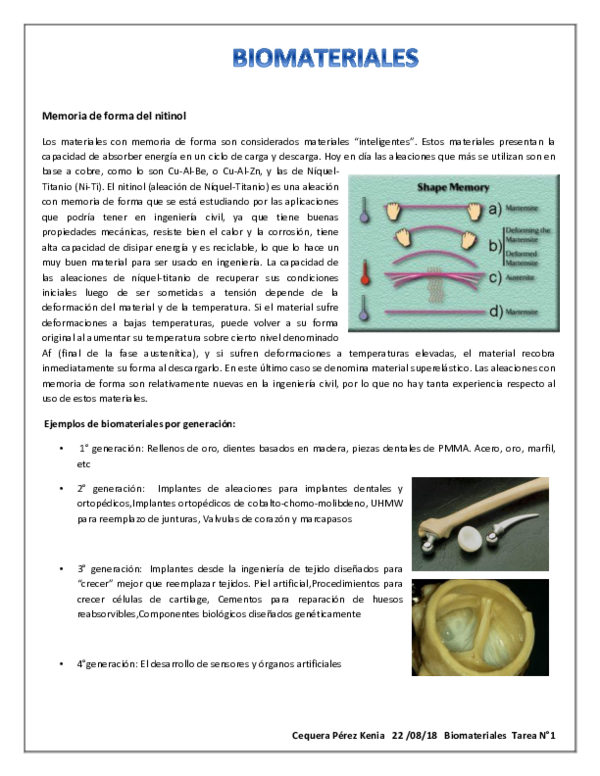 (DOC) Memoria de forma del nitinol